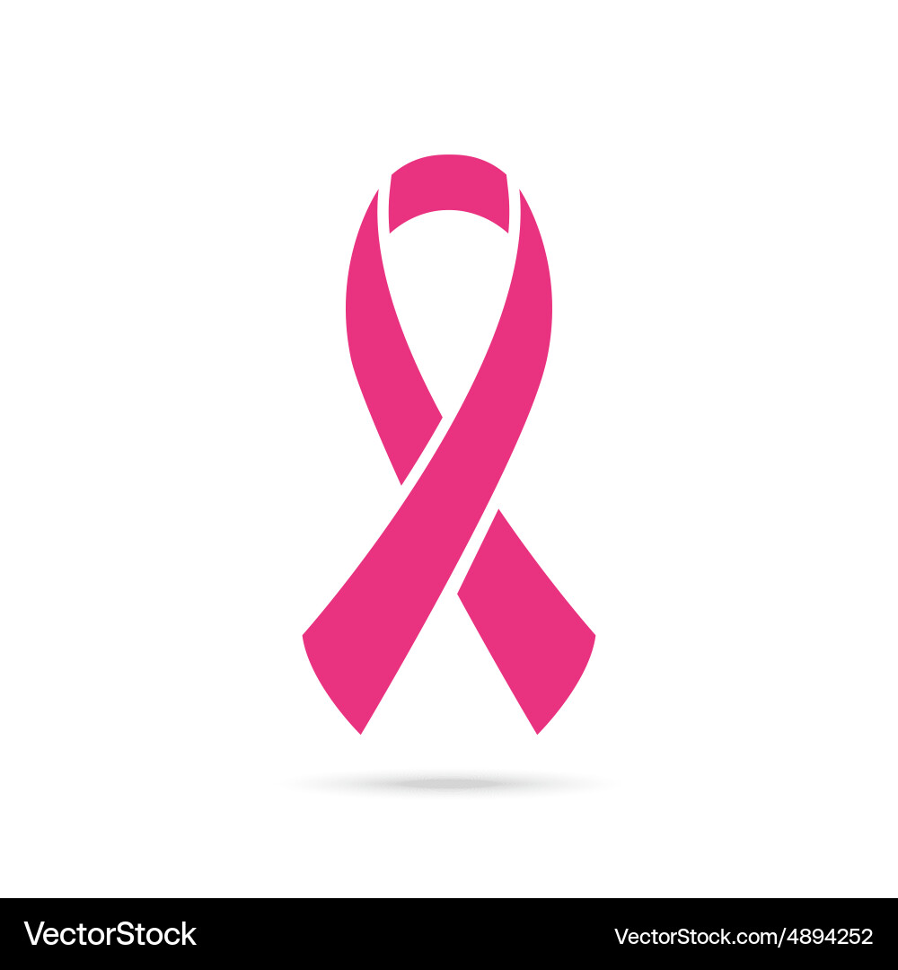 Pink ribbon Royalty Free Vector Image - VectorStock