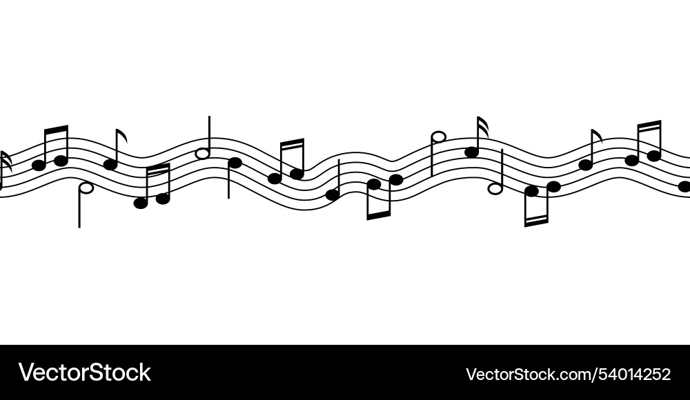 Seamless musical border 2 Royalty Free Vector Image