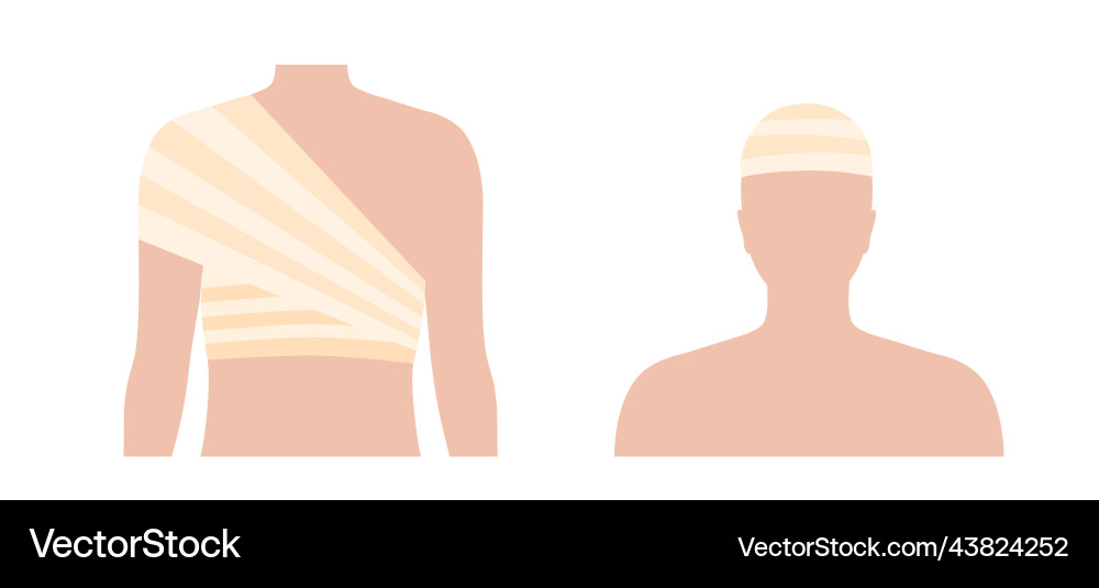 Shoulder and head bandage Royalty Free Vector Image