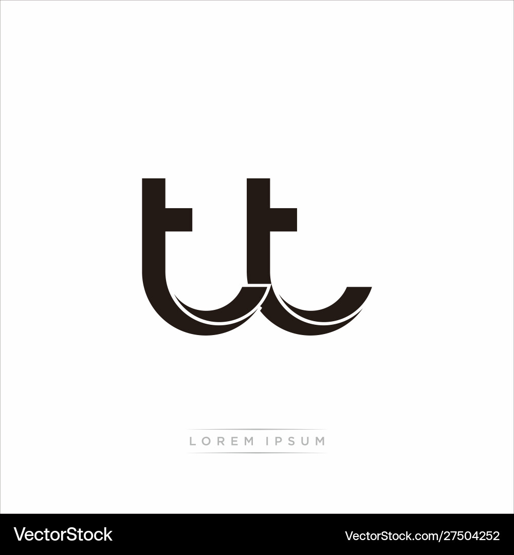 Tt initial letter split lowercase modern monogram – Royalty-Free Vector ...