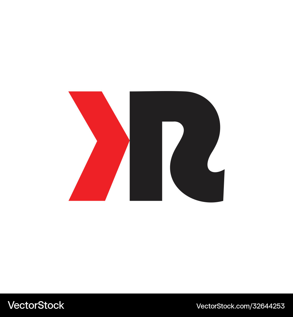 Abstract letter kr linked logo – Royalty-Free Vector | VectorStock