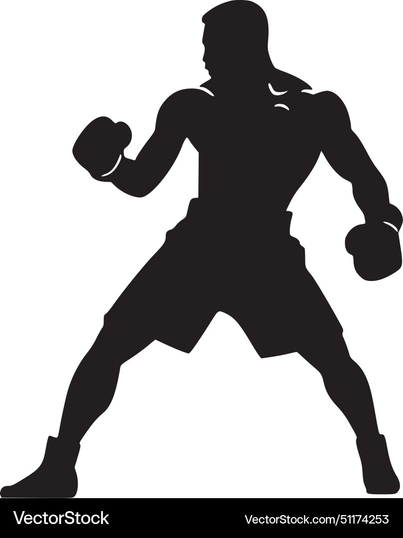 Boxing - minimalist and flat logo Royalty Free Vector Image