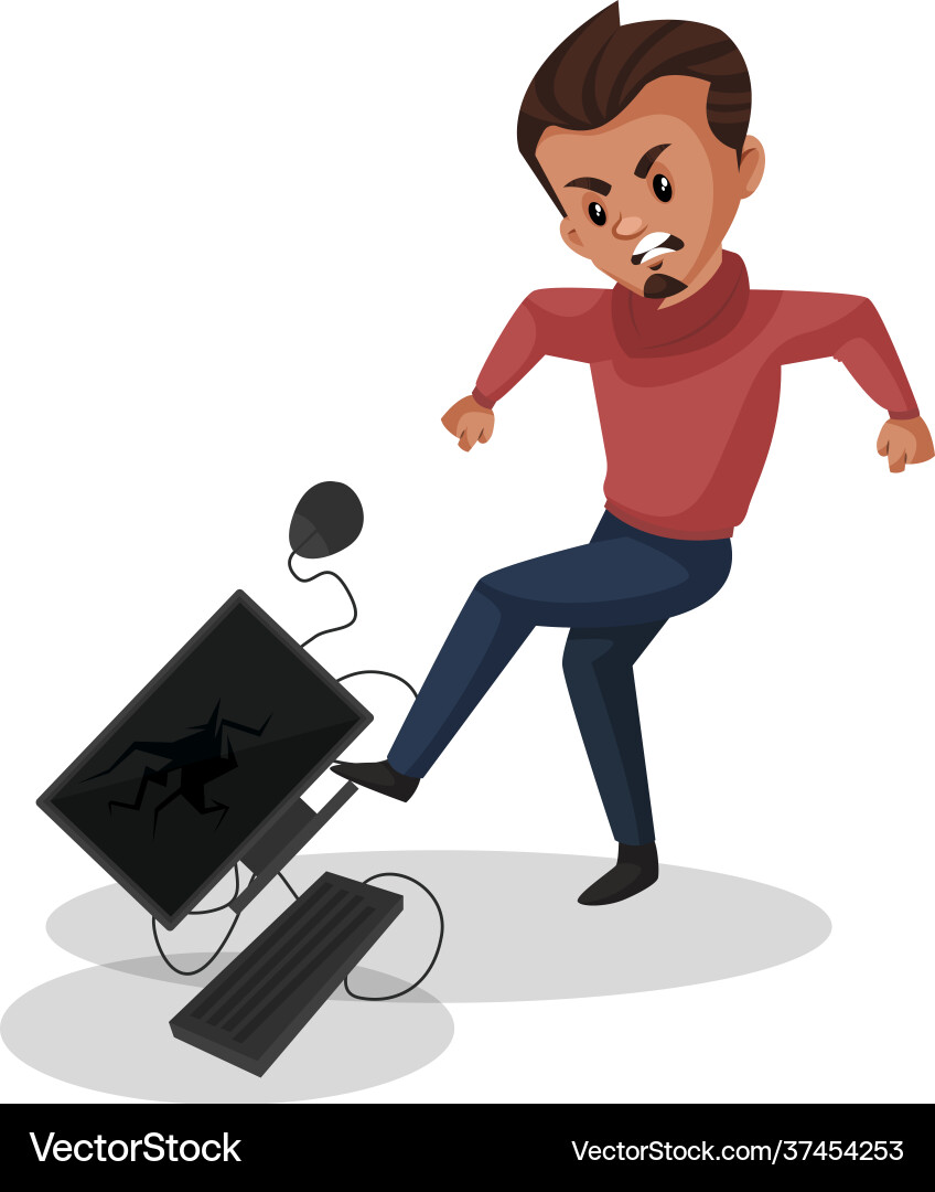 Boy graphic designer cartoon Royalty Free Vector Image