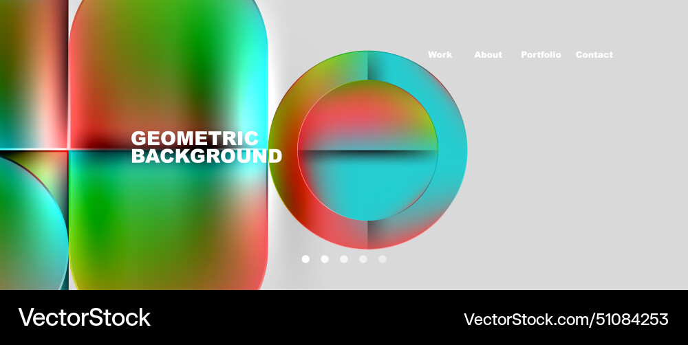 Colorful circle graphics on white background Vector Image