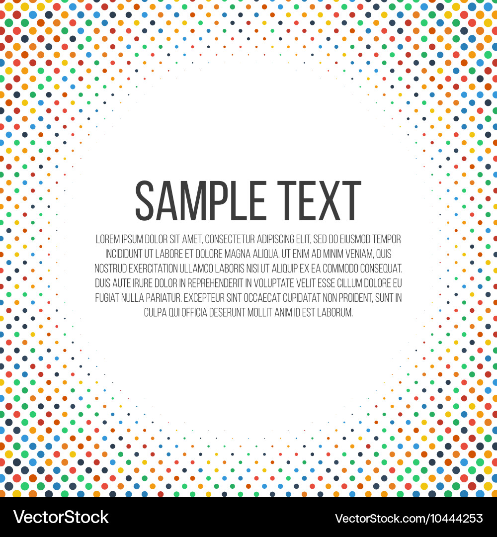 Colorful dots frame Royalty Free Vector Image - VectorStock