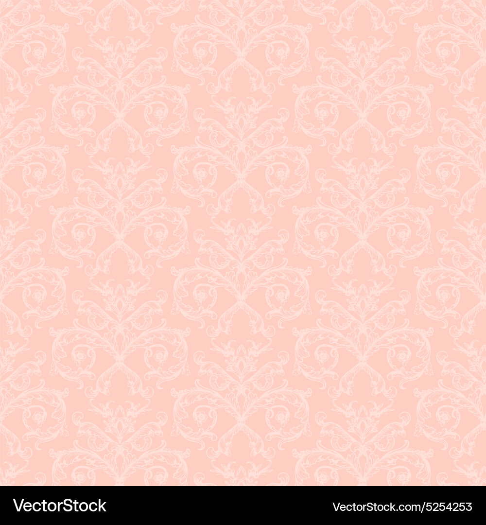 Pink damask Royalty Free Vector Image - VectorStock