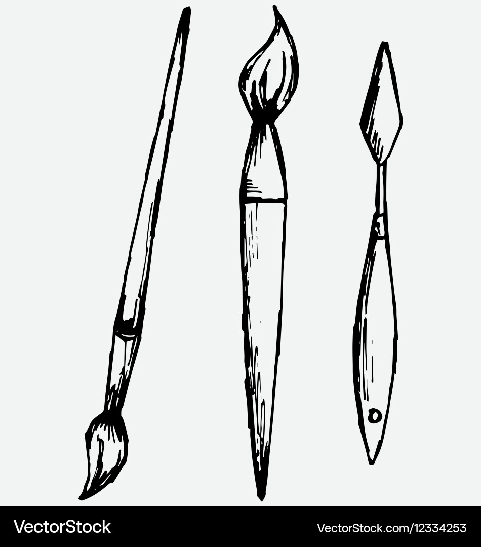 Professional brushes Royalty Free Vector Image