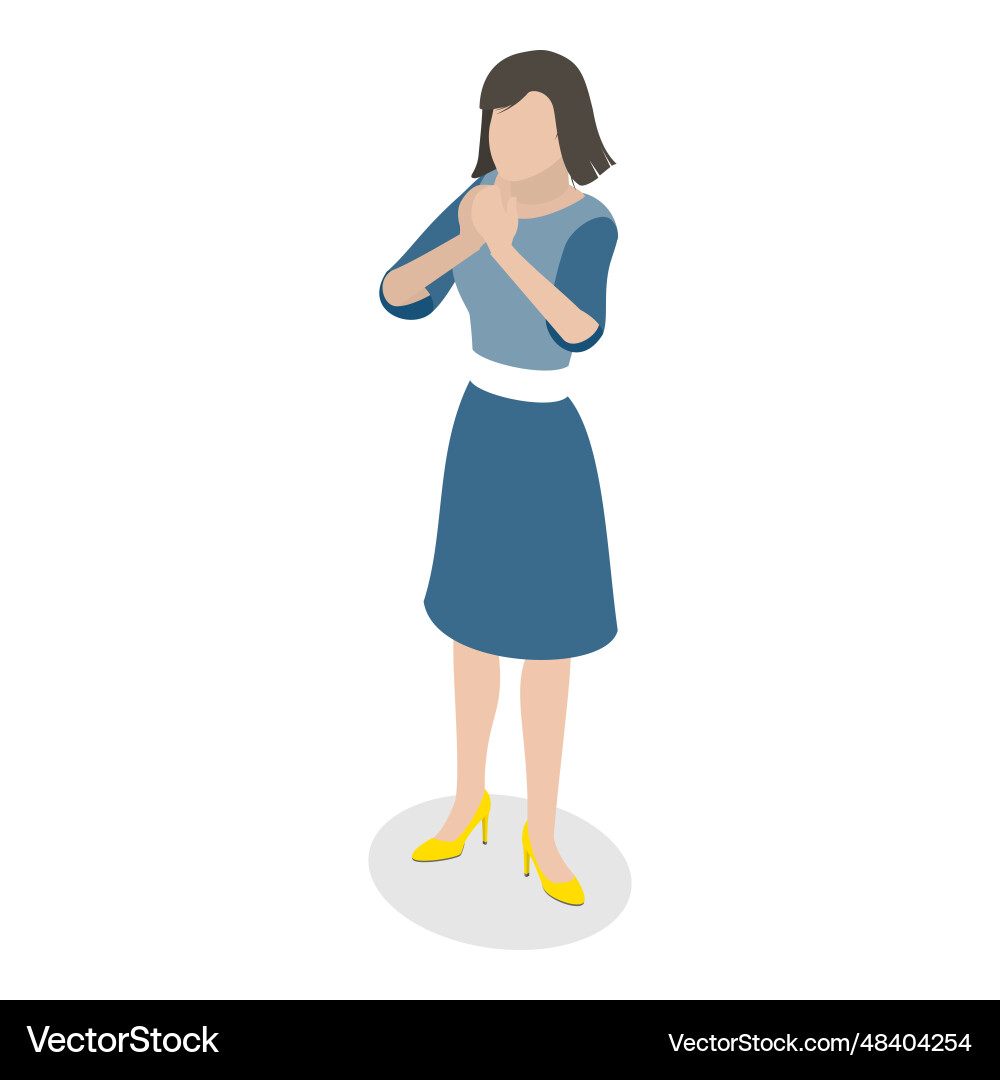 3d isometric flat set of safe greeting Royalty Free Vector