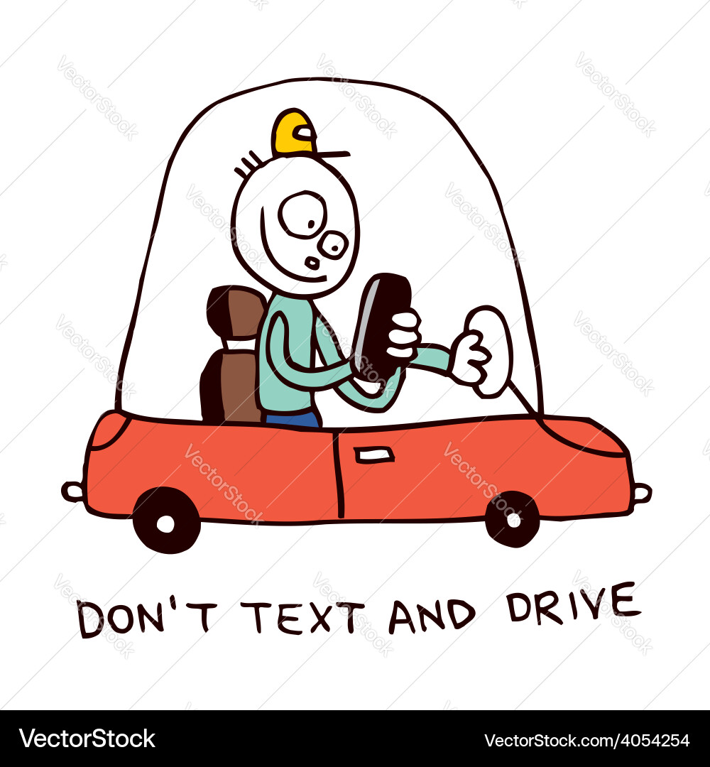 Dont text and drive Royalty Free Vector Image - VectorStock