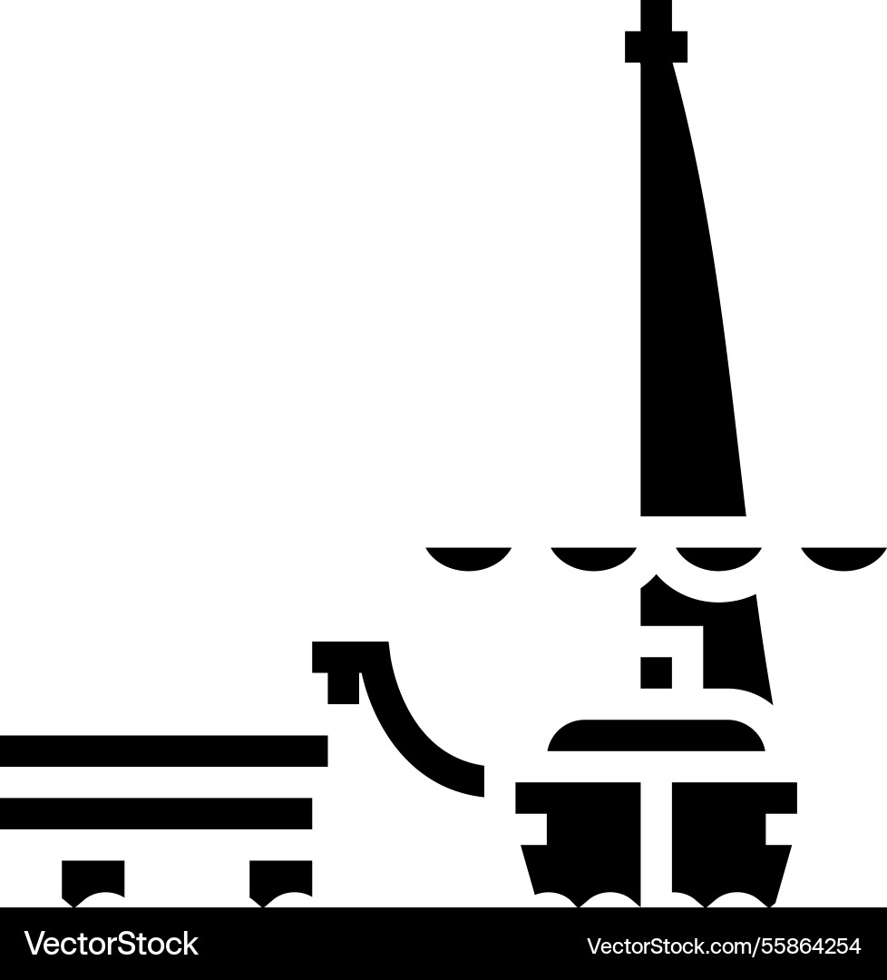 Marina dock sailing sport glyph icon Royalty Free Vector