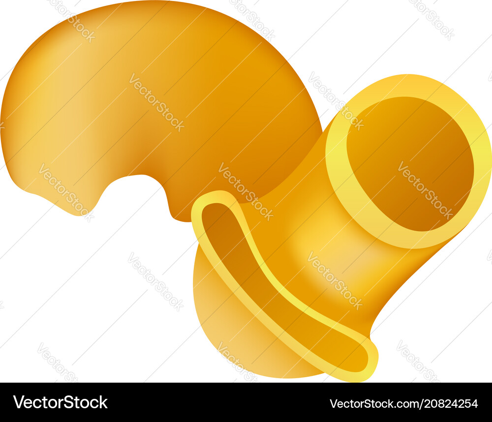 Pipe rigate pasta icon realistic style Royalty Free Vector