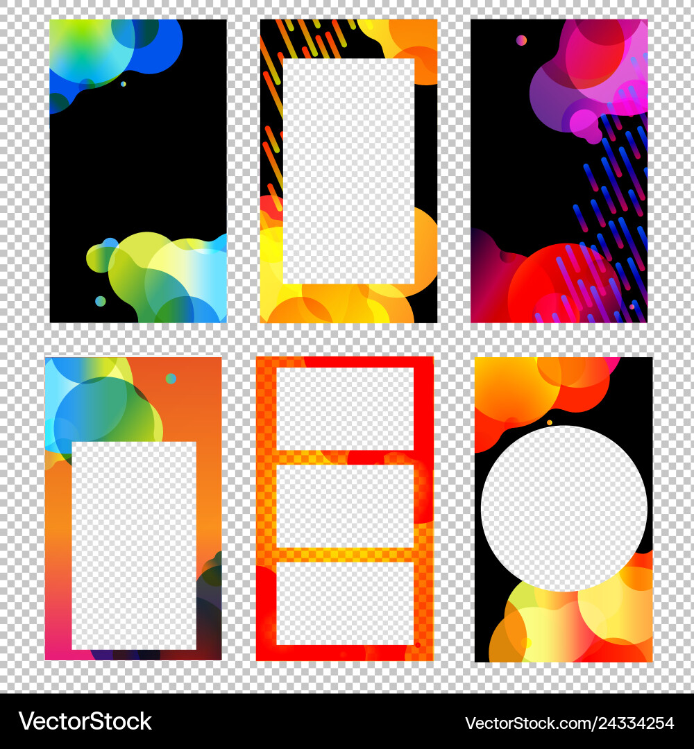 Stories templates collection transparent – Royalty-Free Vector ...