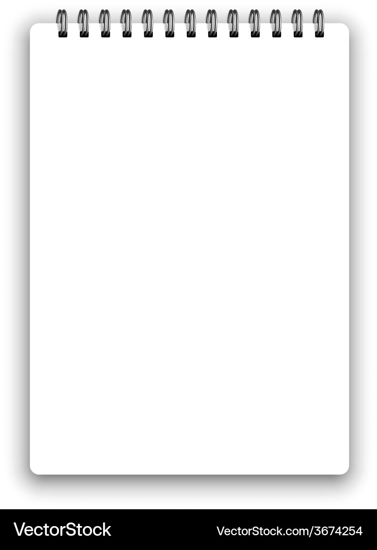 Vertical spiral notepad Royalty Free Vector Image