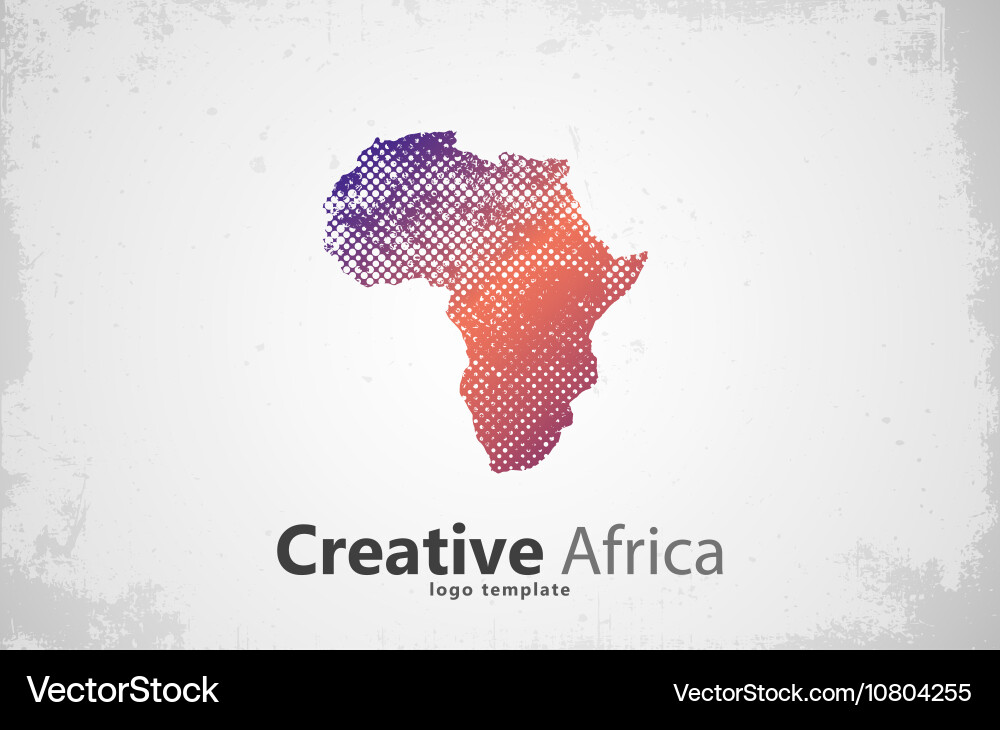 Africa creative logo design map Royalty Free Vector Image