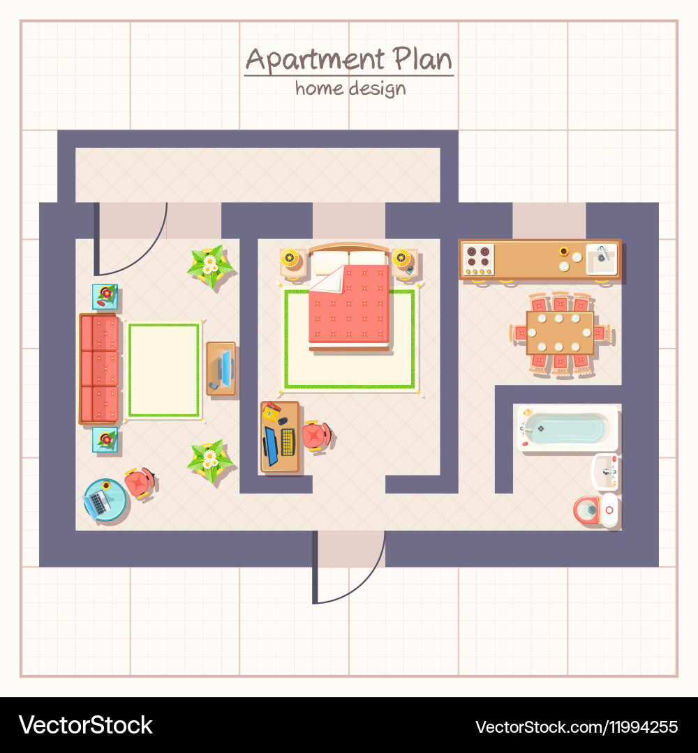 Architectural plan Royalty Free Vector Image - VectorStock
