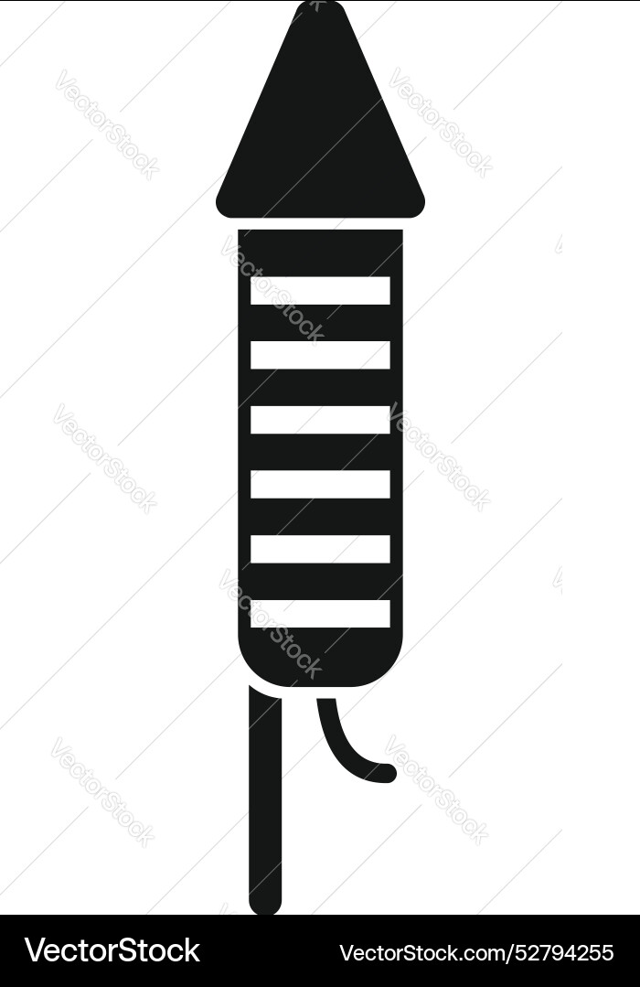 Firework rocket with fuse burning for festive Vector Image