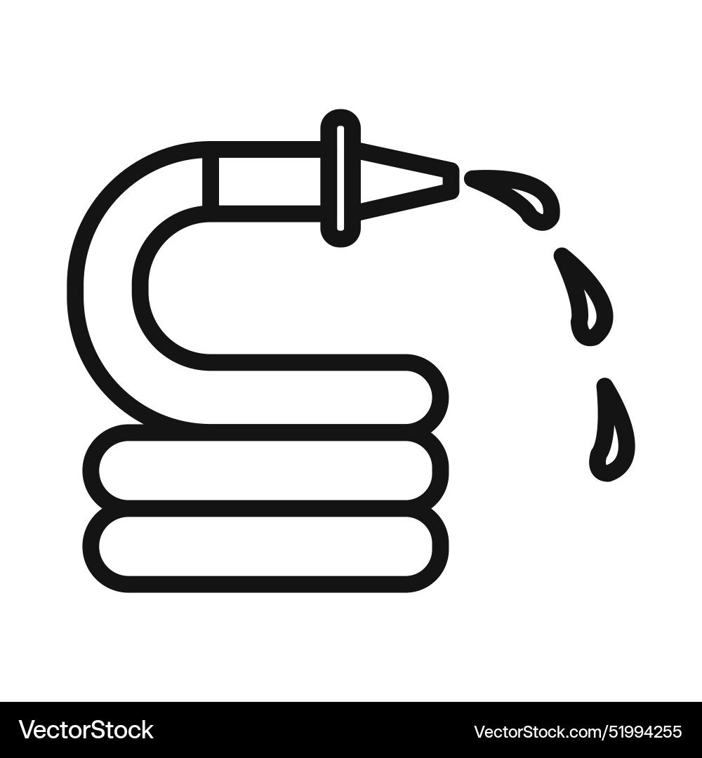 Garden hose symbol mark in filled style Royalty Free Vector