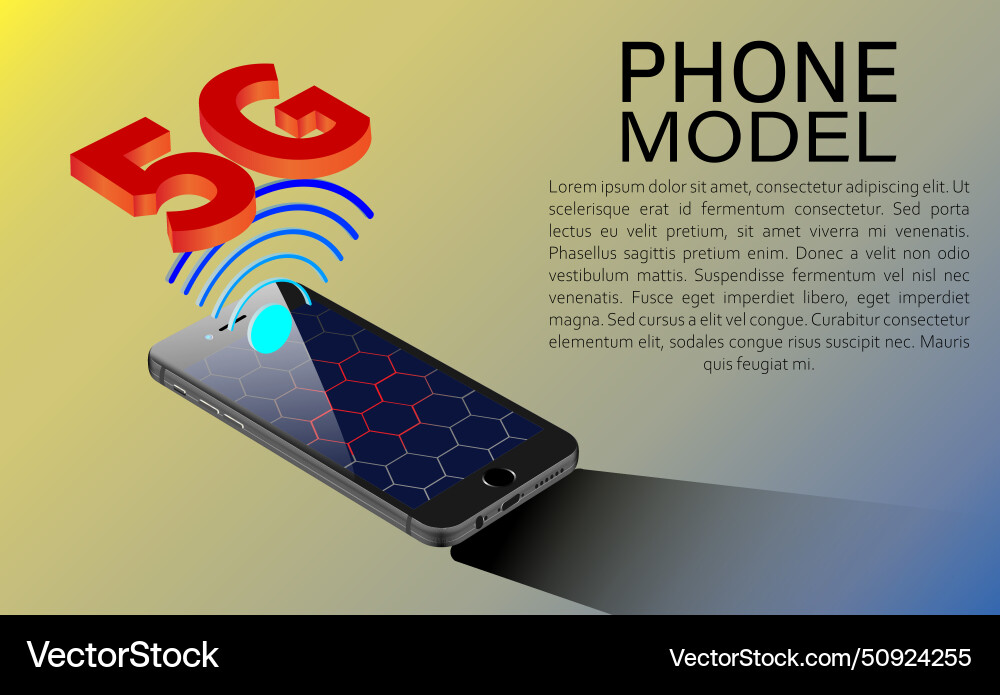 Realistic phone model Royalty Free Vector Image
