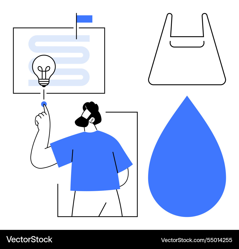 Simplifying renewal creative thinking Royalty Free Vector