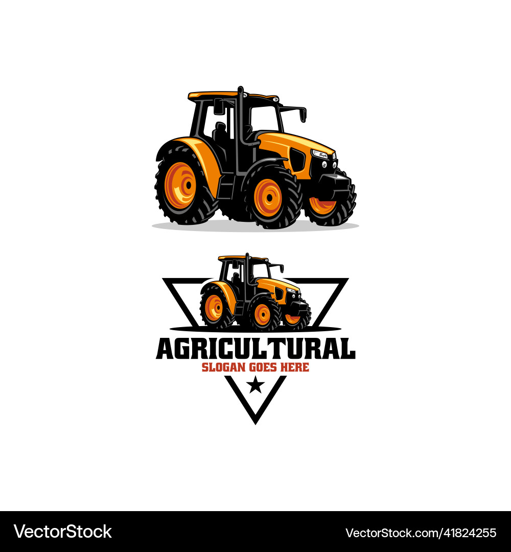 Tractor Logo Set - Farm & Agriculture Vector Image