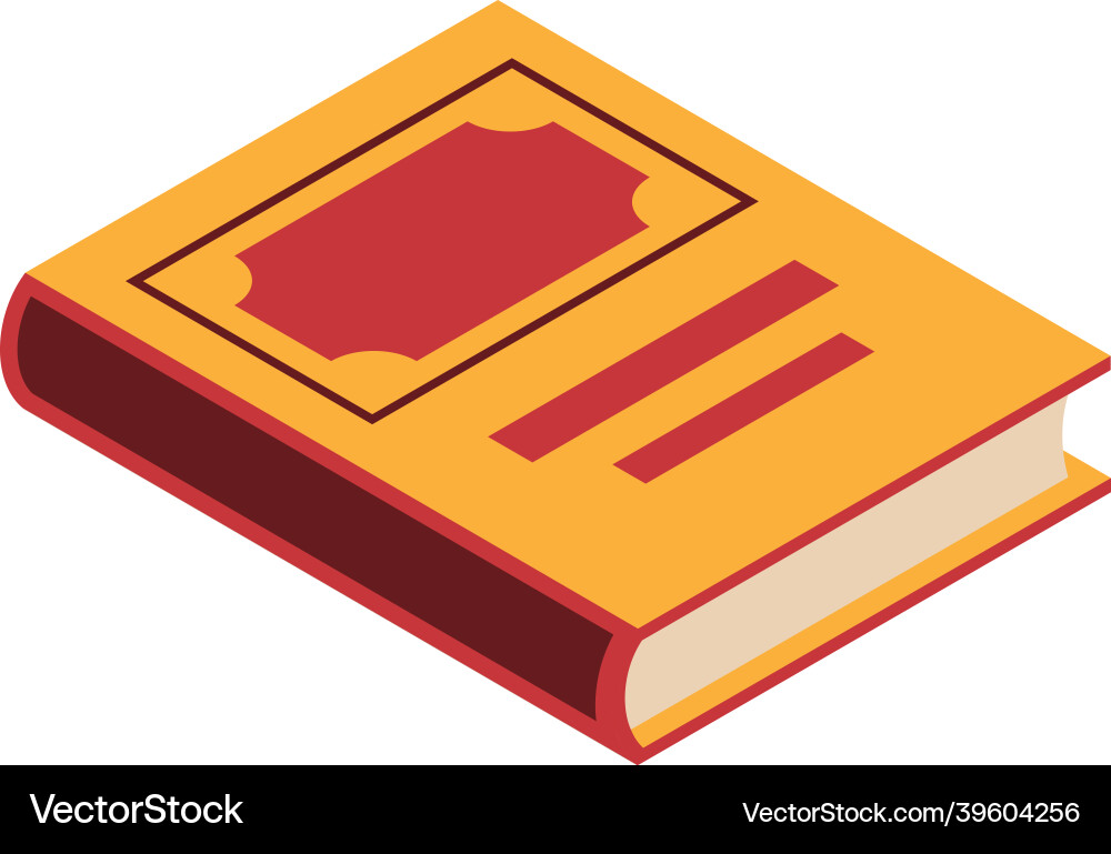 Book isometric icon Royalty Free Vector Image - VectorStock