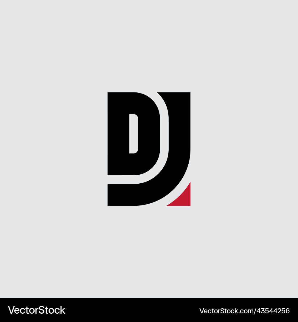 Dj logo jd - initials d and j monogram Royalty Free Vector
