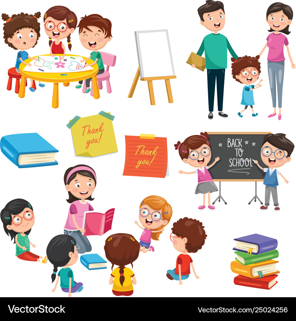 Education elements Royalty Free Vector Image - VectorStock