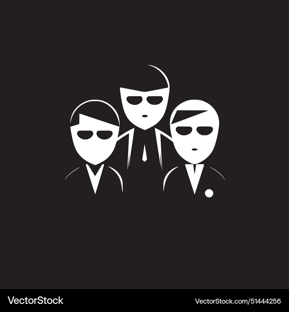 People - minimalist and simple silhouette Vector Image