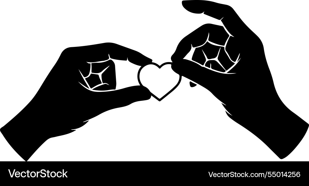 Pinky promise silhouette design Royalty Free Vector Image