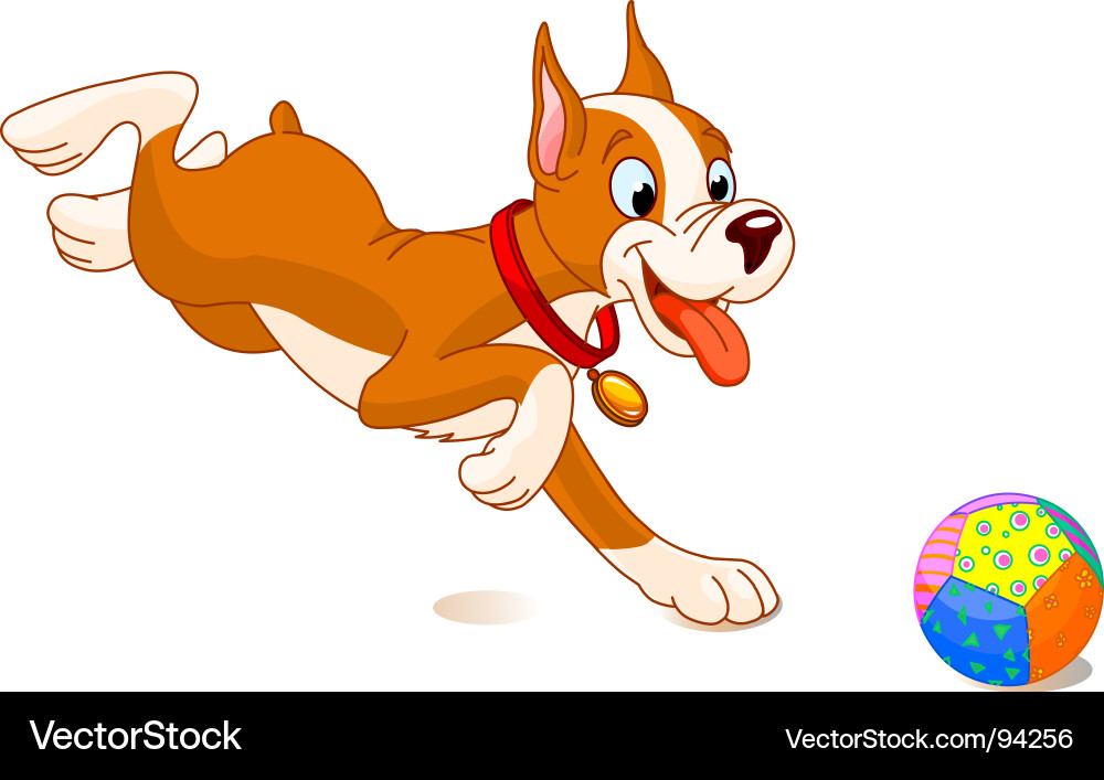 Playful dog Royalty Free Vector Image - VectorStock
