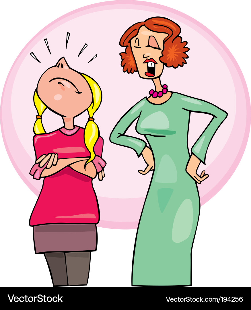 Puffed up girl Royalty Free Vector Image - VectorStock