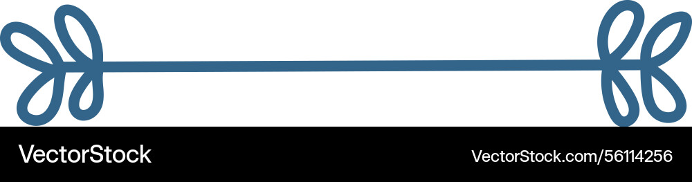 Simple decorative line with loops Royalty Free Vector Image