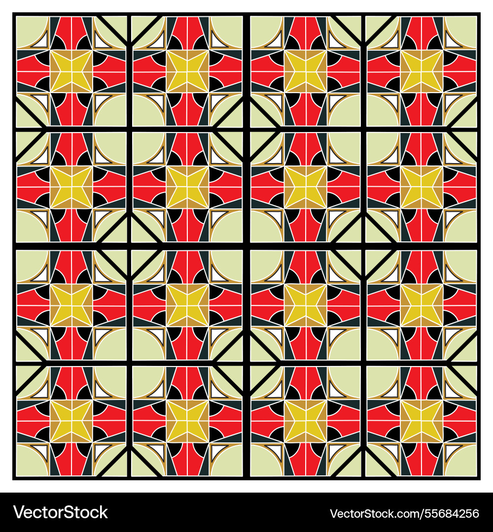 Square geometric print pattern Royalty Free Vector Image