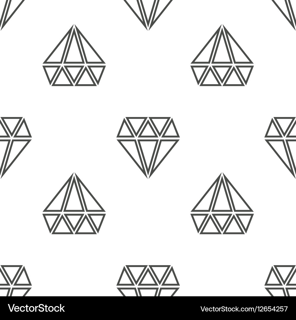 Diamonds seamless pattern in black Royalty Free Vector Image