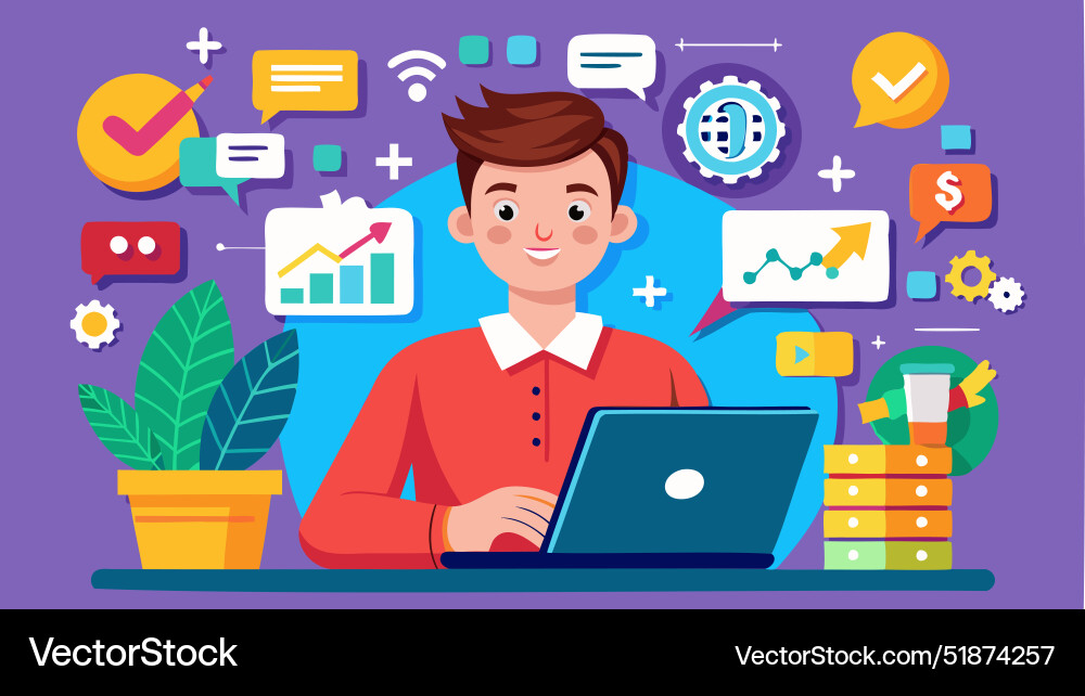 Digital marketing trends Royalty Free Vector Image