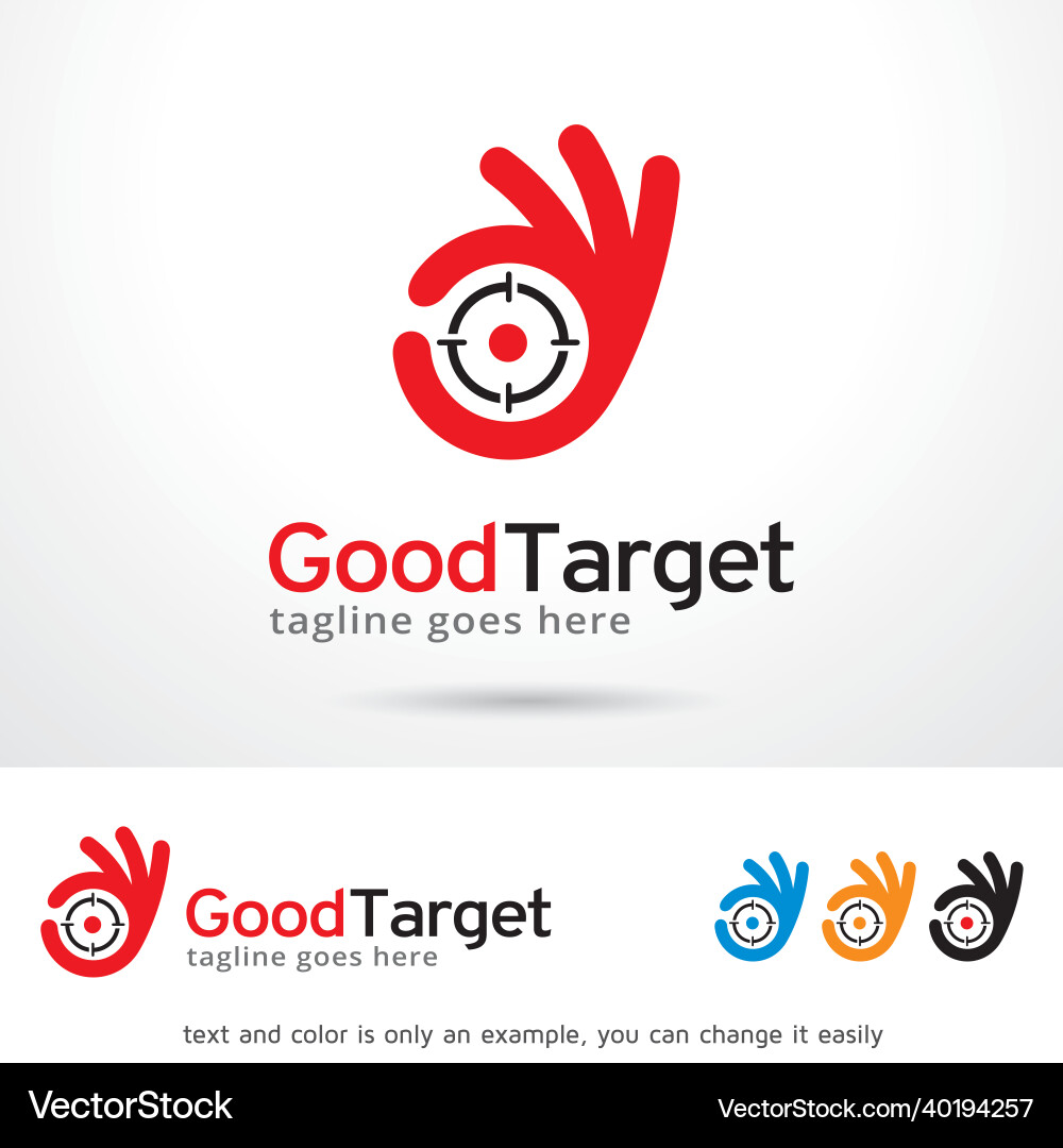 Good target logo template Royalty Free Vector Image
