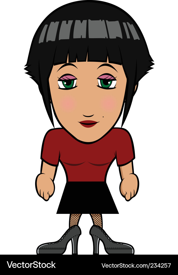 Japanese girl Royalty Free Vector Image - VectorStock
