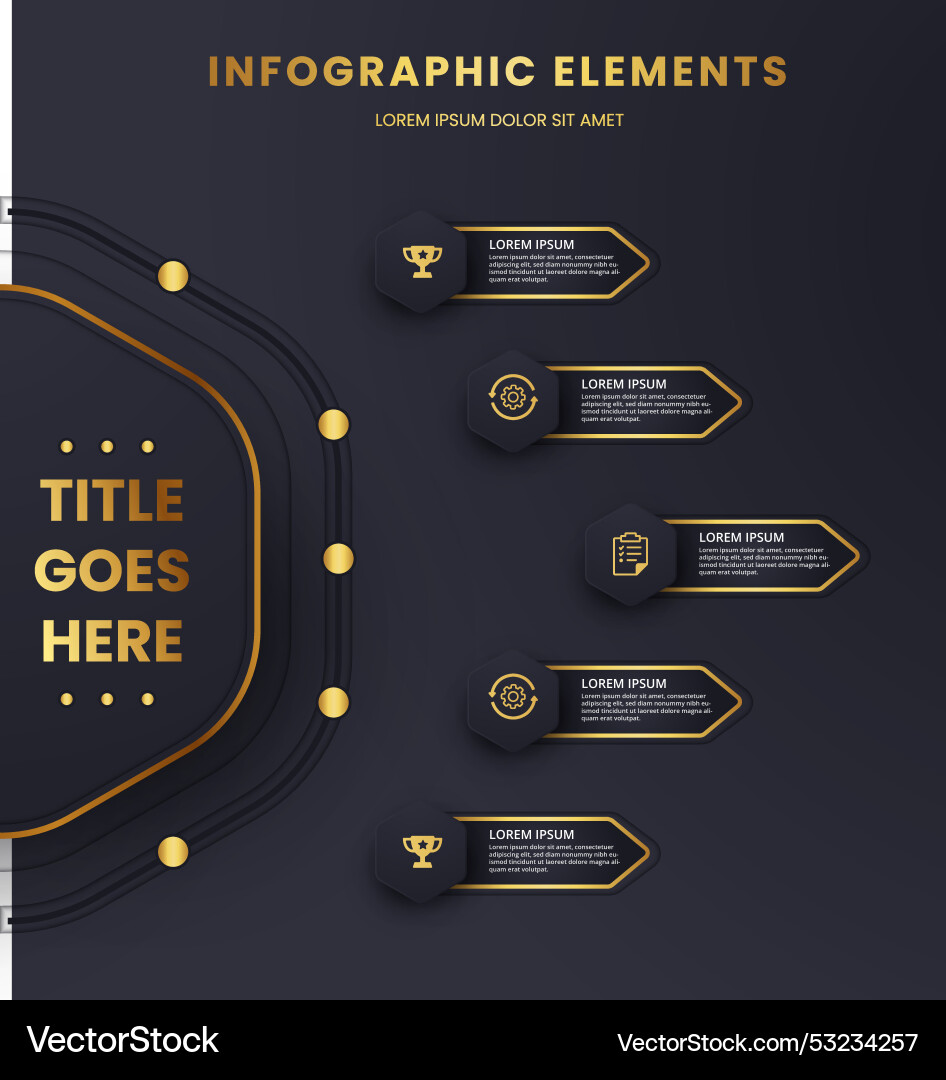 Luxury infographic template graphic Royalty Free Vector