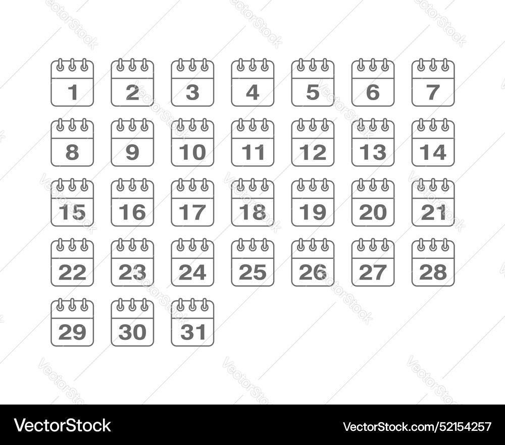 Set of icons daily monthly yearly calendar icon Vector Image