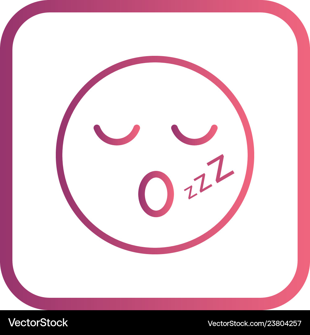 Sleep emoji icon Royalty Free Vector Image - VectorStock