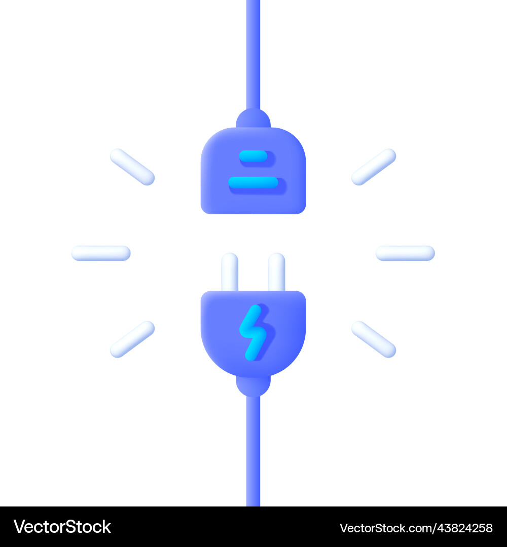 Connect disconnect 3d great design for any Vector Image