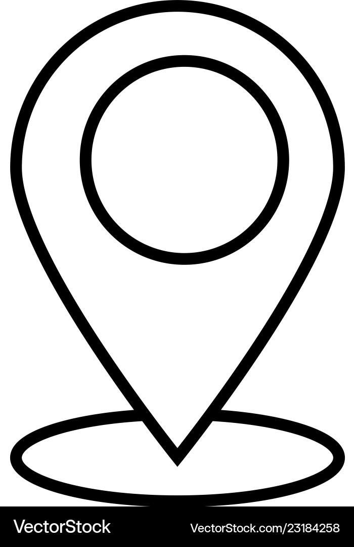Location Outline Icon – Royalty-Free Vector | VectorStock