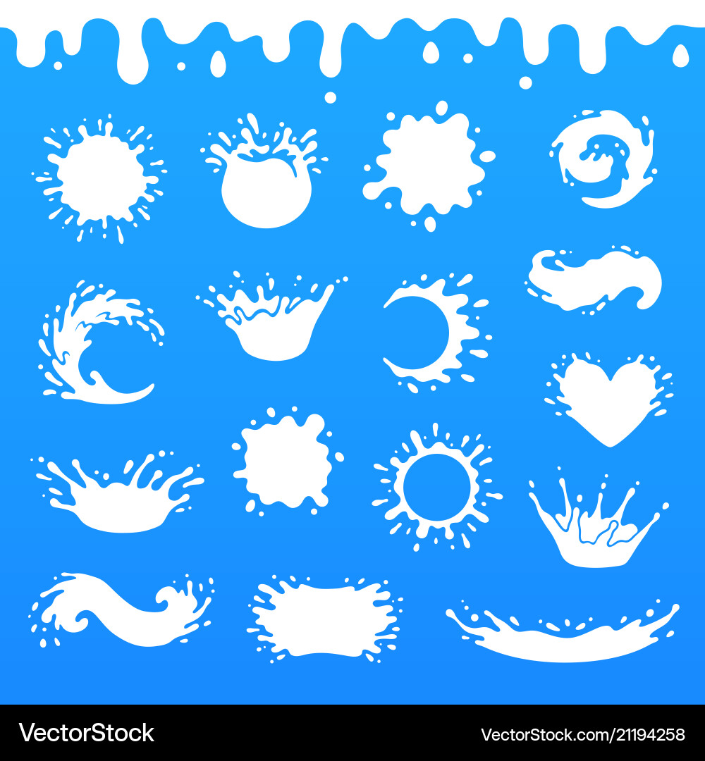 Milk Splash & Drops - Fresh Dairy Royalty Free Vector