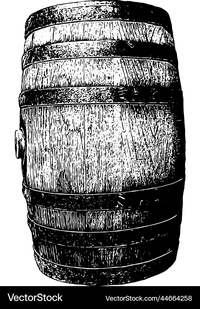 Old wooden barrel Royalty Free Vector Image - VectorStock