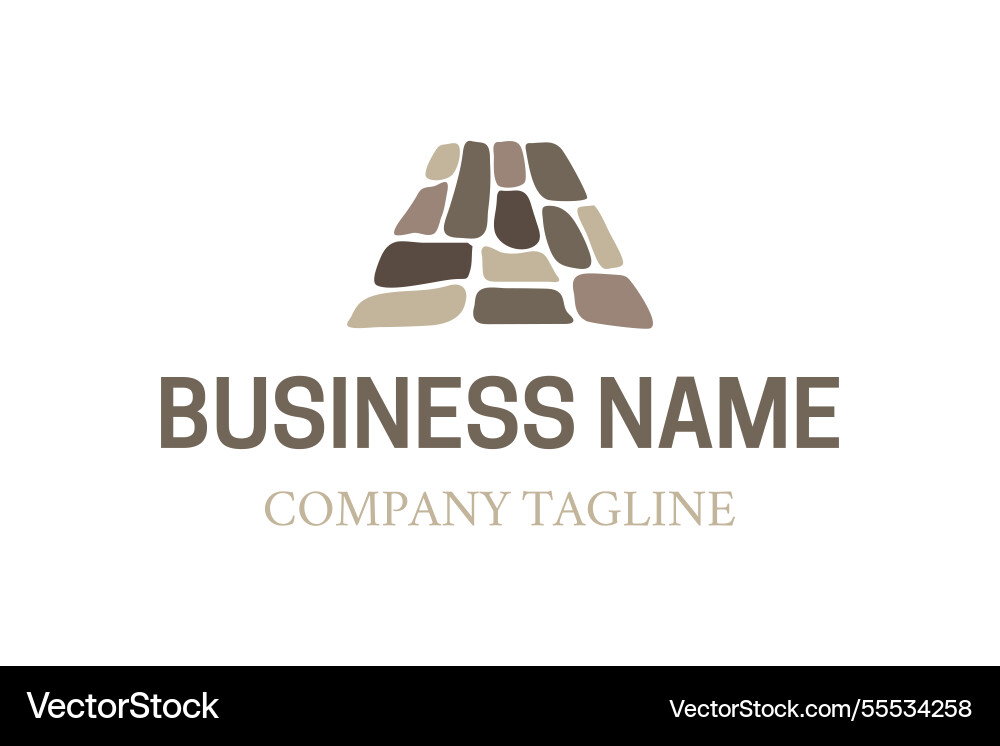 Simple minimalist landscaping and pavement logo Vector Image