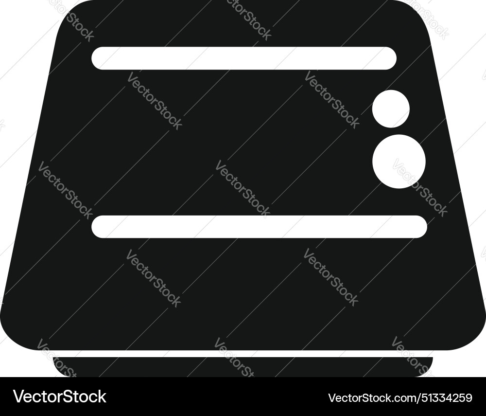 A black toaster icon Royalty Free Vector Image