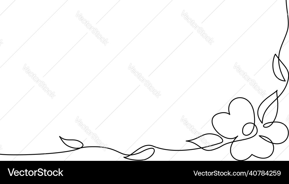 Card decoration with beautiful flower continuous Vector Image