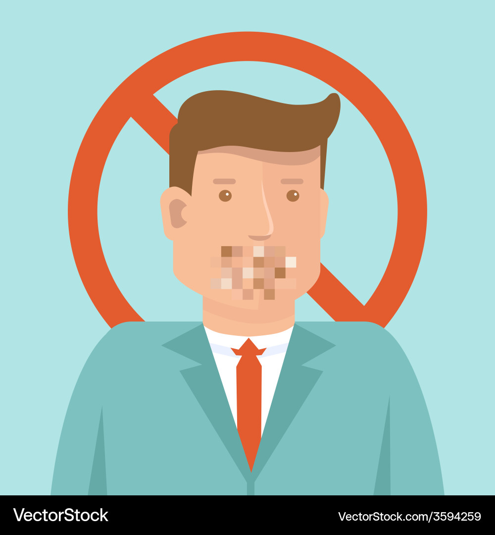 Censorship concept in flat style Royalty Free Vector Image