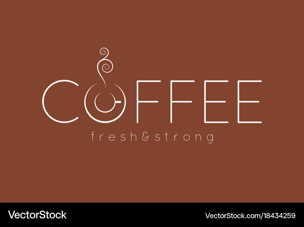 Coffee logo menu design background Royalty Free Vector Image