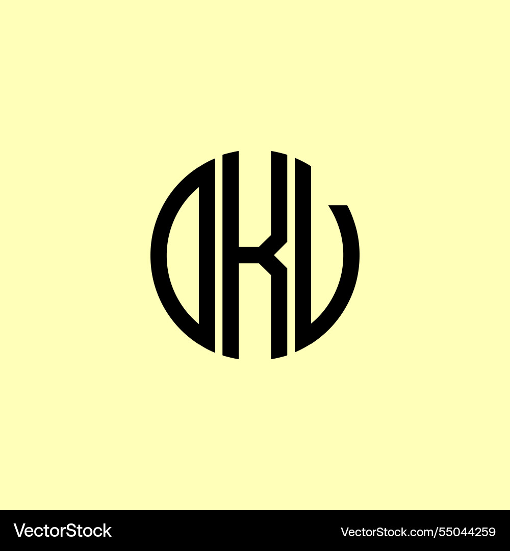 Creative rounded initial letters dka logo Vector Image